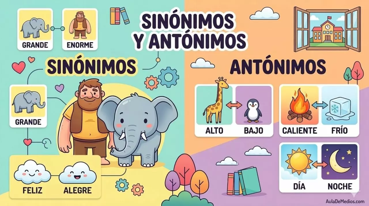 Juegos Educativos de Sinónimos y Antónimos para Primaria | Aula de ...